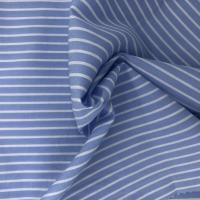 China OEM ODM Custom 35% Lyocell 65% Polyester 108GSM Blue Striped Woven Fabric for Clothing Manufacturing for sale