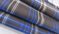 China 255GSM Anti-Wrinkle Plaid Shirt Fabric T76R32SP4 Composition for Business Casual Wear for sale
