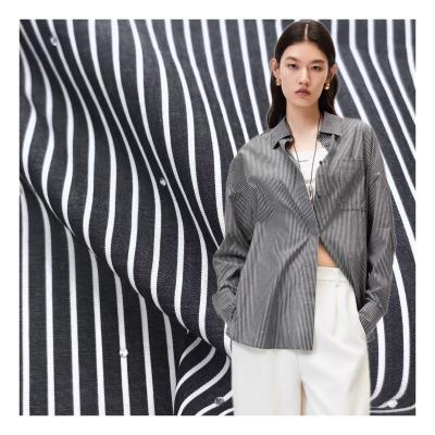 China 110 GSM Heavyweight Cotton Striped T-Shirts - 55/56