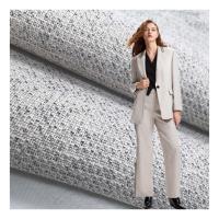 China Two-Tone Tweed Fabric 298 GSM T80R20 Blend for Coats and Blazers for sale