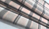 China 210 GSM Pink Black Striped Textile Fabric T33R65SP2 for Fashion Apparel Clothing Design for sale
