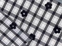 China 114GSM Eco Checkered Woven Fabric T81R7SP12 for Tailored Suits and Dresses - Hypoallergenic Material for sale