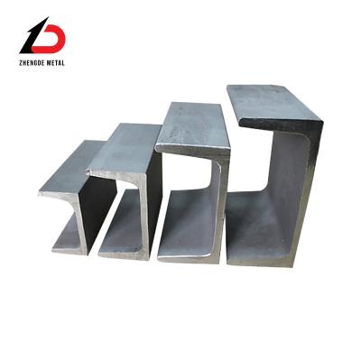 China Mild Profiles Gi Galvanized En S235jr S275jr S355jr A36 Ss400 Purlin Structural C U Low Carbon Steel Channel for sale