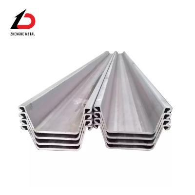 China Grade Sy390 U Type Steel Sheet Pile 8m 10m 12m Interlocking Sheets for sale
