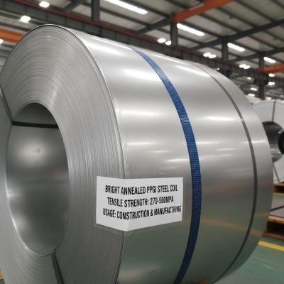 China Bright Annealed PPGI Steel Coil with Tensile Strength 270-500MPA and Available Samples for Construction and Manufacturing for sale