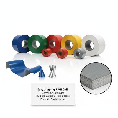 China PPGI Steel Coil with Customizable Length, Recyclable, and Yellow Color Coated for Roofing and Structural Uses for sale