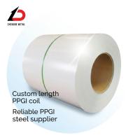 China Yellow Color Coated PPGI Steel Coil with 15-20 Um Front Paint Coating and 0.12mm - 1.2mm Base Steel Thickness for sale