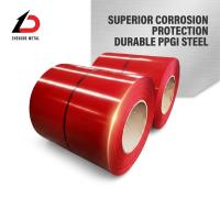 China Yellow Color Coated PPGI Steel Coil with 15-20 Um Front Paint Coating and 0.12mm - 1.2mm Base Steel Thickness for sale