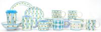 China Pineapple & Stripe Ceramic Dinnerware Set for sale