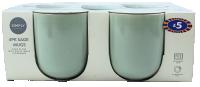 China Set of 4 Sage Green Gloss Stoneware Coffee Mugs for sale