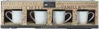 China Set of 4 La Rochelle Embossed Stoneware Espresso Cups for sale