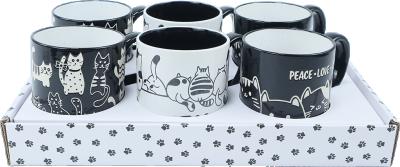 China Adorable Pet Themed Ceramic Mug Set – A Must-Have for Cat & Dog Lovers for sale