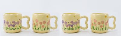 China Pastel Cute Twist Handle Ceramic Mug 3 Series Assortment for sale