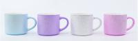 China 2 Series Solid Color Ceramic Mug Assortment – Textured Glitter Sand Mugs & Bright Two-Tone Gloss Mugs for sale