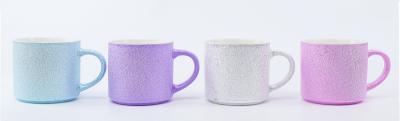 China 2 Series Solid Color Ceramic Mug Assortment – Textured Glitter Sand Mugs & Bright Two-Tone Gloss Mugs for sale