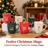 China Christmas Reindeer & Santa Ceramic Mugs for sale