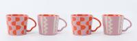 China Mid-Century Geometric Contrast Ceramic Mugs for sale