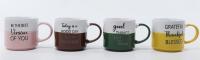 China Two-Tone Inspirational Positive Quote Ceramic Mugs for sale