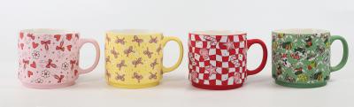 China Cute Full-Print Christmas Matte Ceramic Mugs for sale