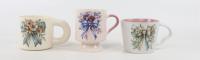China Coquette Floral Bow & Spring Bunny Ceramic Mug Series, Vintage Watercolor Pastel Coffee Cups with Chunky Round Handle for sale
