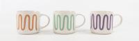 China Speckled Abstract Wavy Line Minimalist Ceramic Mugs for sale
