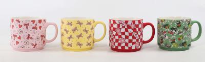 China Cute Full-Print Christmas Matte Ceramic Mugs for sale