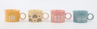 China Valentine Love Quote Two-Tone Tapered Ceramic Mugs for sale