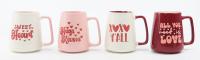 China Valentine Love Quote Two-Tone Tapered Ceramic Mugs for sale