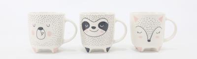 China Cute Tripod Foot Cartoon Animal Ceramic Mugs for sale