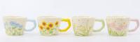 China Cute Floral Series Ceramic Coffee Mugs Collection for sale