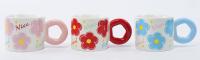 China Cute Floral Series Ceramic Coffee Mugs Collection for sale