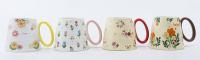 China Cute Floral Series Ceramic Coffee Mugs Collection for sale
