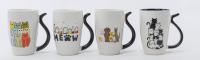 China Cute Pet Animal Curved Handle Ceramic Coffee Mugs for sale