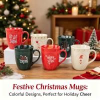China Christmas Reindeer & Santa Ceramic Mugs for sale