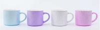China 2 Series Solid Color Ceramic Mug Assortment – Textured Glitter Sand Mugs & Bright Two-Tone Gloss Mugs for sale