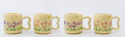China Pastel Cute Twist Handle Ceramic Mug 3 Series Assortment for sale