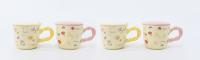 China Pastel Cute Twist Handle Ceramic Mug 3 Series Assortment for sale