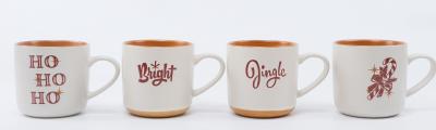China Vintage Farmhouse Christmas Ceramic Mug Assortment, 3 Series Holiday Coffee Cup Sets for sale