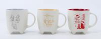 China Vintage Farmhouse Christmas Ceramic Mug Assortment, 3 Series Holiday Coffee Cup Sets for sale