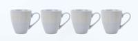 China Matte Pastel Geometric Embossed Ceramic Mug & Bowl Matching Set for sale