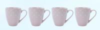 China Matte Pastel Geometric Embossed Ceramic Mug & Bowl Matching Set for sale