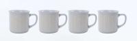 China Matte Pastel Geometric Embossed Ceramic Mug & Bowl Matching Set for sale