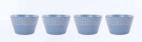 China Matte Pastel Geometric Embossed Ceramic Mug & Bowl Matching Set for sale