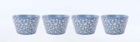 China Matte Pastel Geometric Embossed Ceramic Mug & Bowl Matching Set for sale