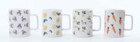 China Speckled Hand-Drawn Fruit & Veggie Ceramic Coffee Mug for sale