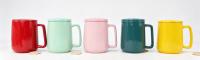 China Solid Color Ceramic Mug with Matching Lid for sale