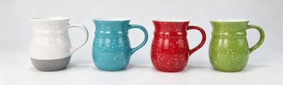 China Speckled Curvy Belly Ceramic Coffee Mug for sale