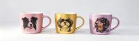 China Metallic Shine Dog Breed Portrait Ceramic Mug for sale