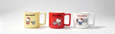China Licensed Hello Kitty Sports Theme Ceramic Coffee Mug for sale