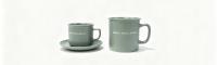 China LAKOLE Dual Size Minimalist Ceramic Mug & Saucer Series for sale